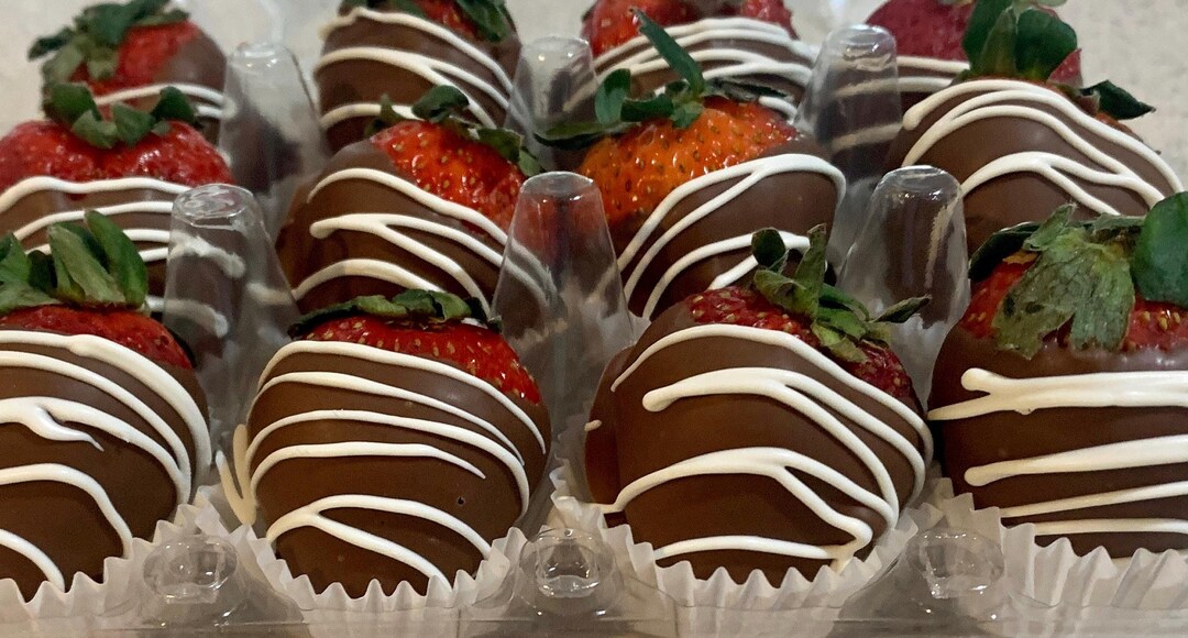 One Dz. Chocolate Covered Strawberries - Etsy