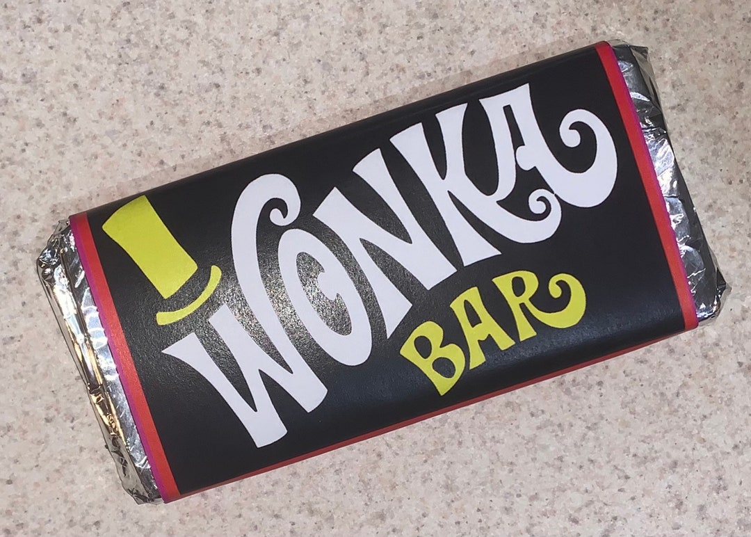 Large 6" Milk Chocolate Wonka Bar With Golden Ticket - Etsy