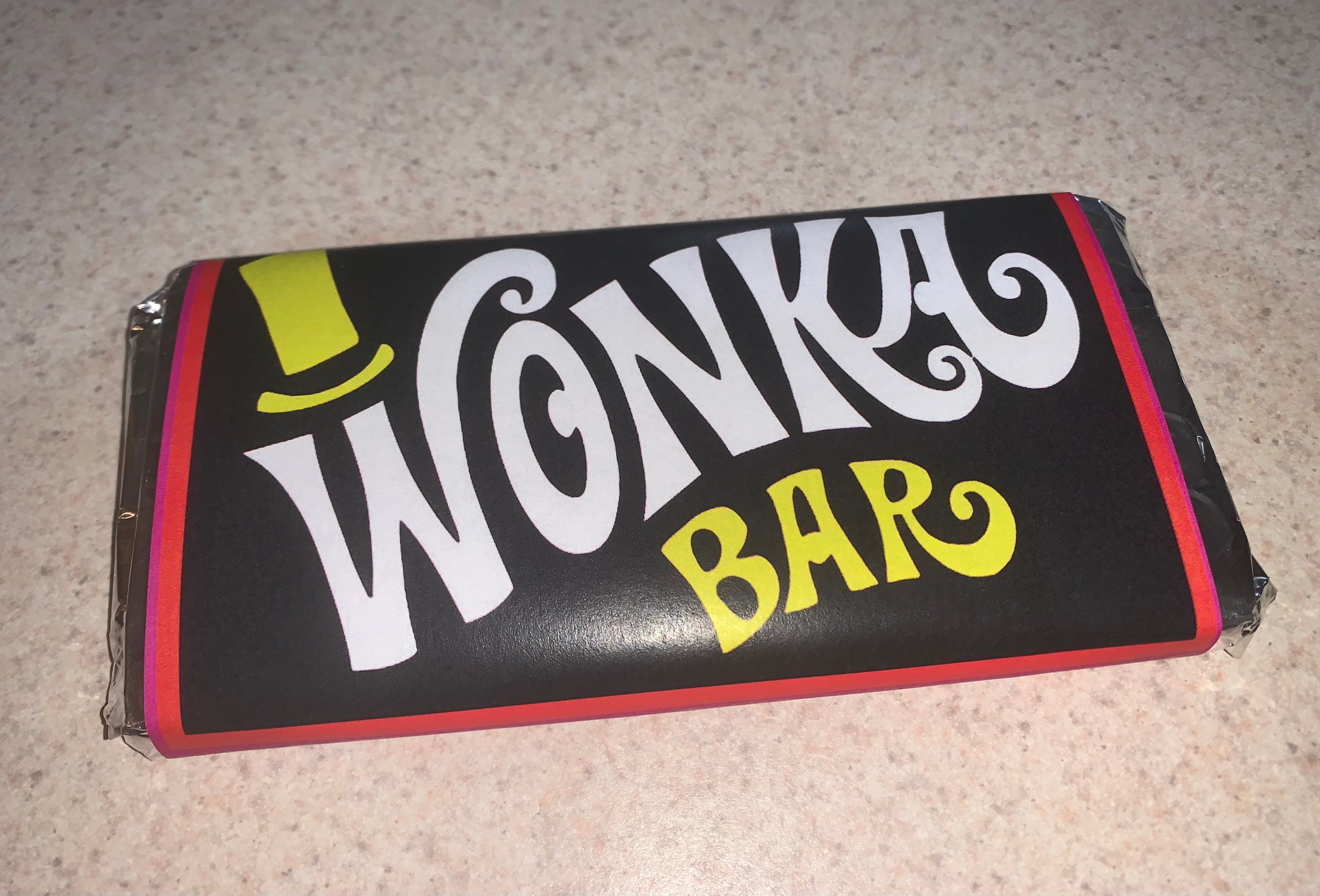 Large 6 Milk Chocolate Wonka Bar With Golden Ticket - Etsy