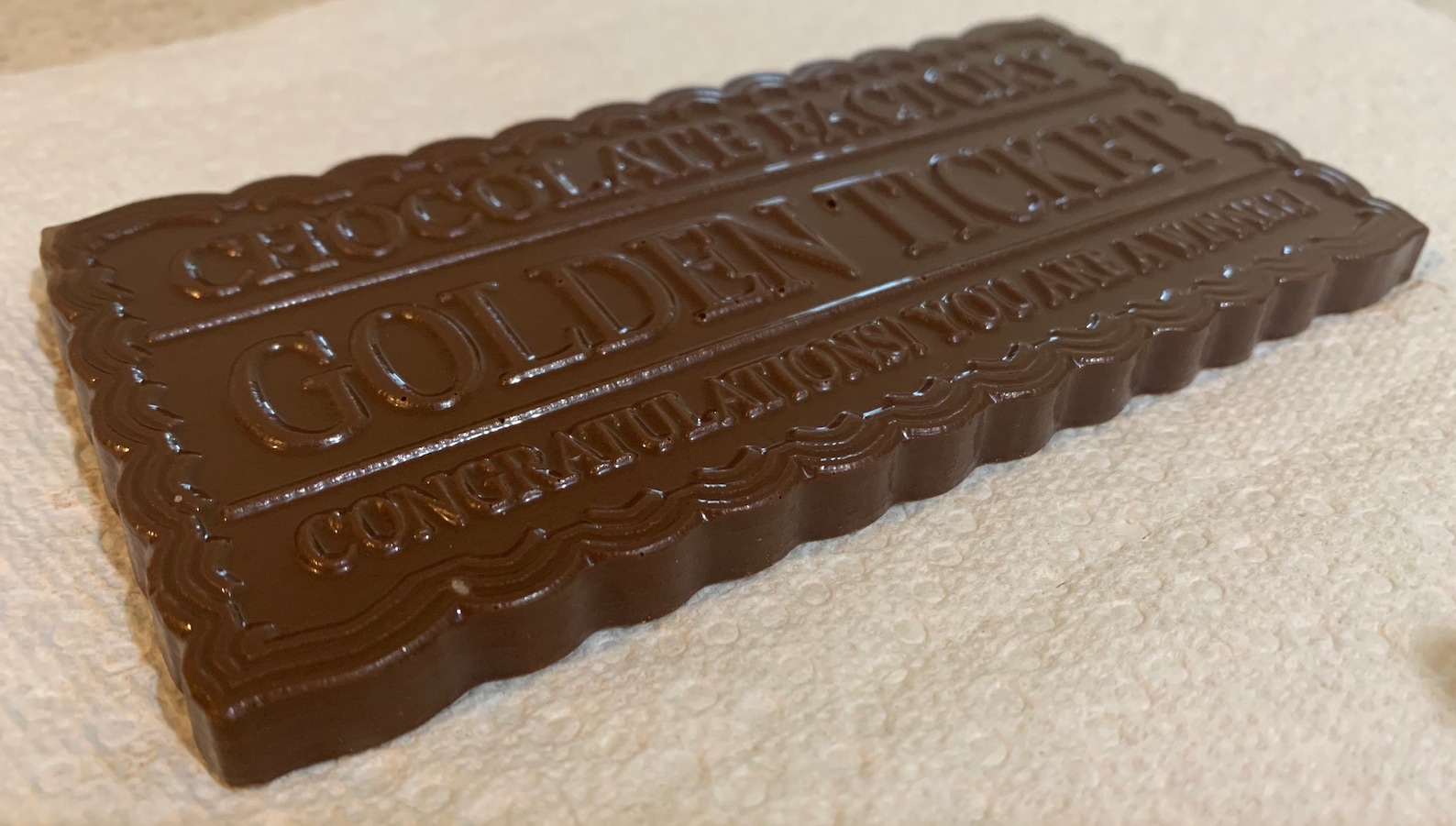 Large 6" Milk Chocolate Wonka Bar With Golden Ticket - Etsy
