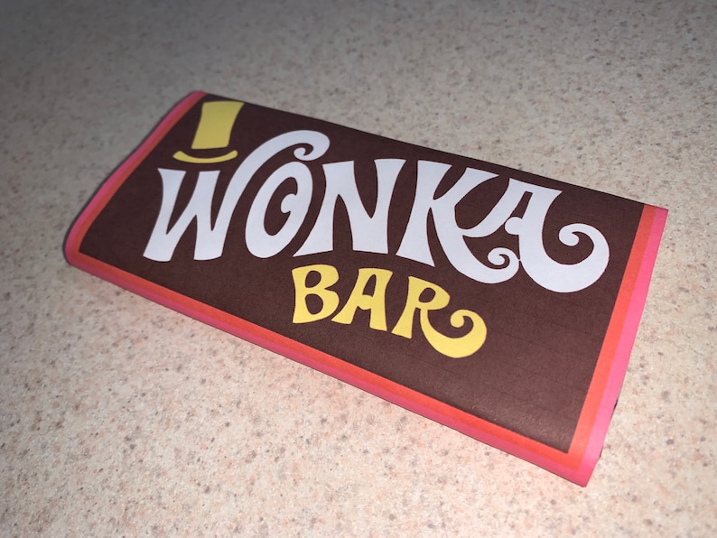 Large 6" Milk Chocolate Wonka Bar With Golden Ticket - Etsy