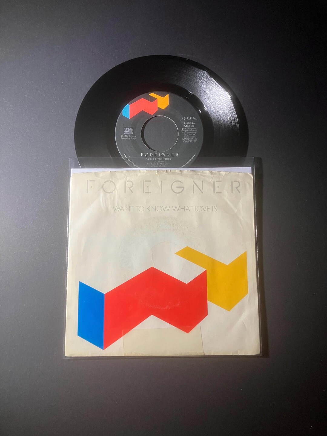 Foreigner 45 I’ve Been Waiting for A Girl Like You Vinyl Record From ...