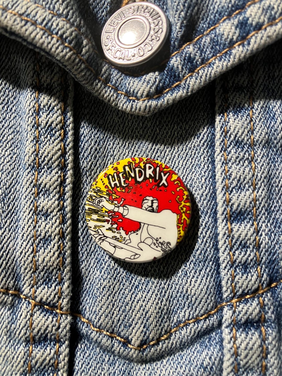 Jimi Hendrix Vintage 1970s Pin From Mad Mona Collection - Etsy
