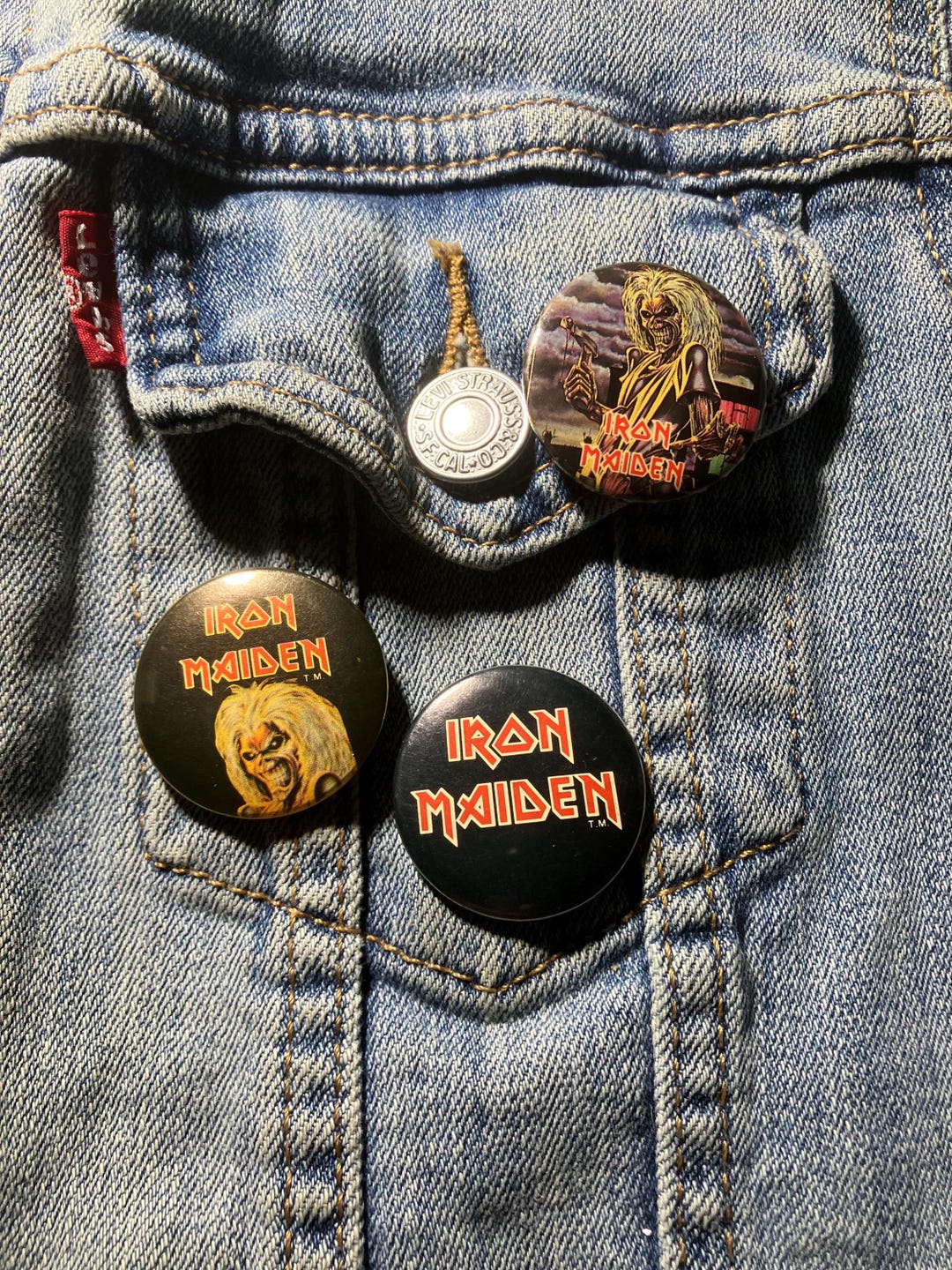 Iron Maiden Vintage 1980s Pins From Mad Mona Collection NWOBHM - Etsy