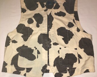 Cow Print Vest | Etsy