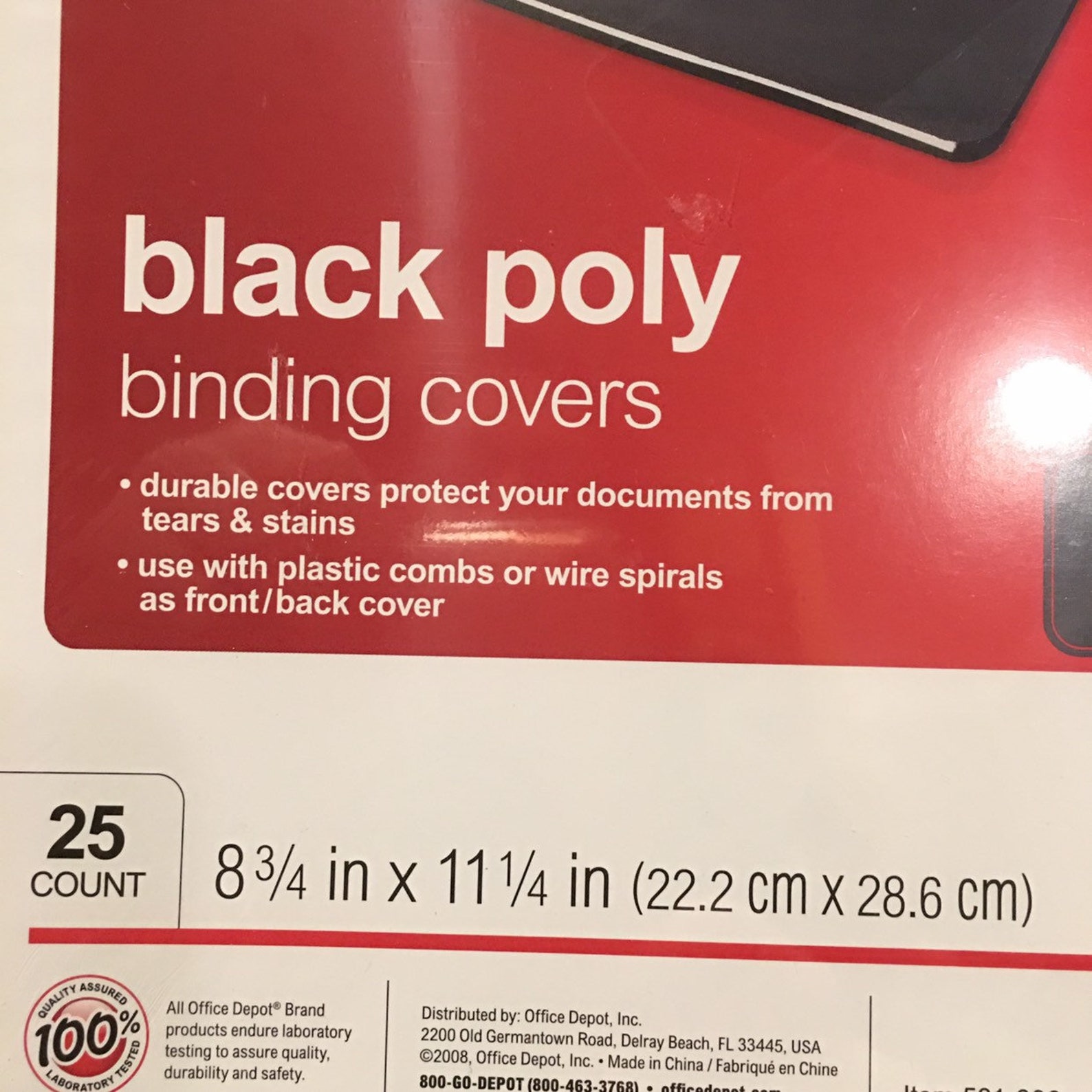 Black Poly Binding Covers Pkg of 25 - Etsy