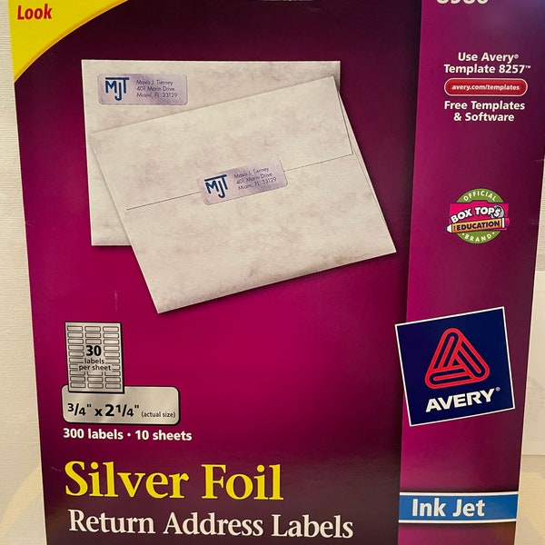 Foil Avery Address Labels - Etsy