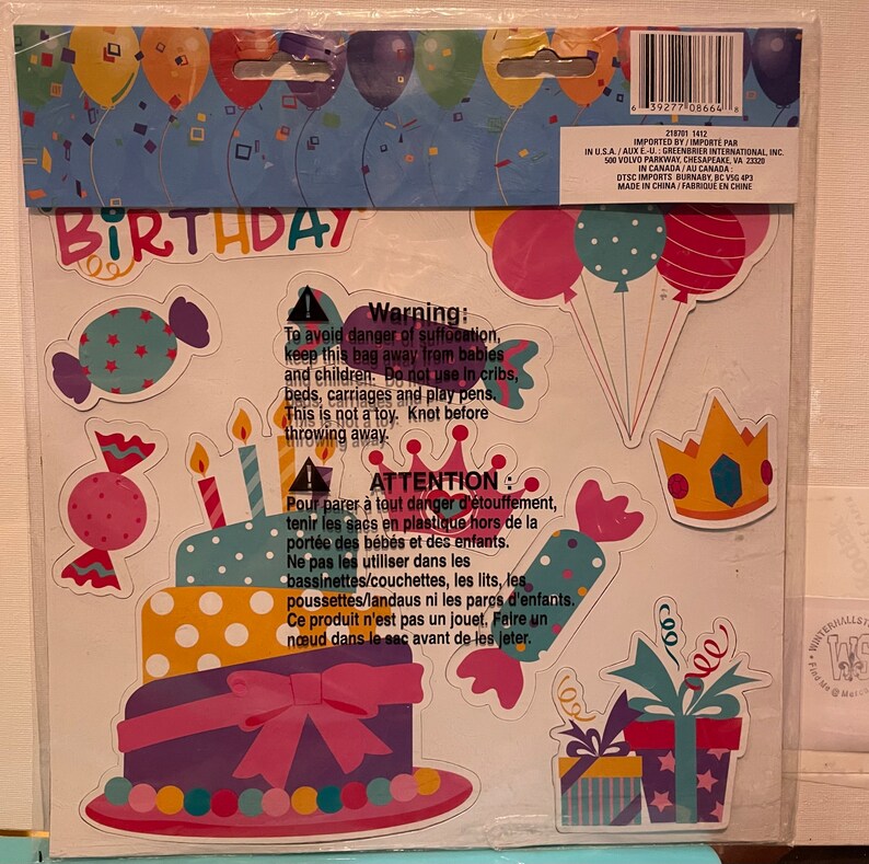 Happy Birthday Refrigerator Magnets Kit - Etsy