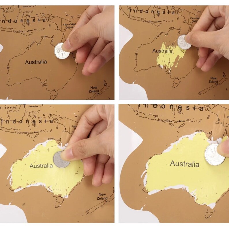 Scratchables World Map Mark Where You Have Been. Poster - Etsy