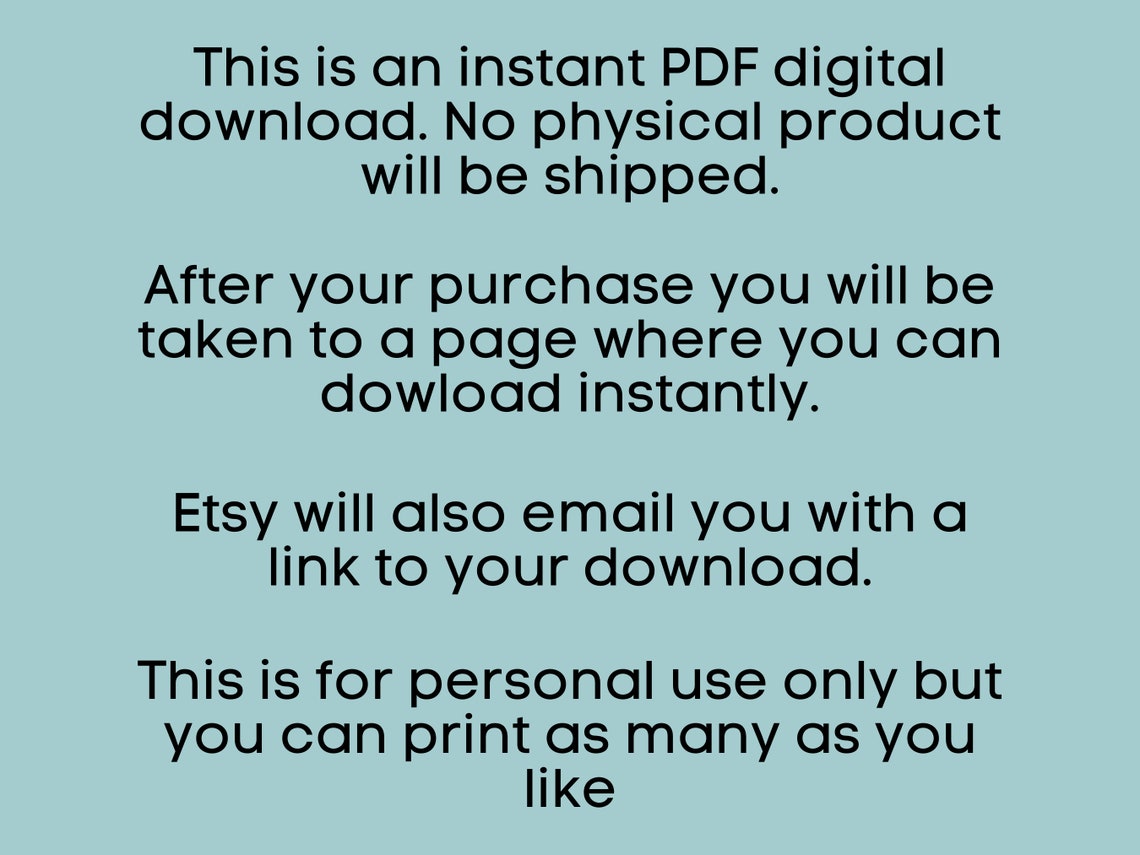 Monthly Calendar Printable Minimalist Unnumbered Blank - Etsy