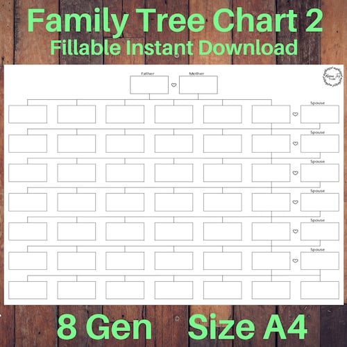 Celtic Family Tree Chart 7 Generations DOWNLOAD - Etsy