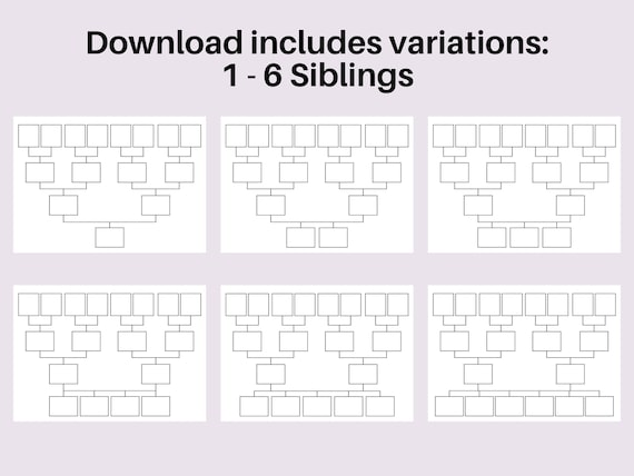 Family Tree Template With 6 Siblings