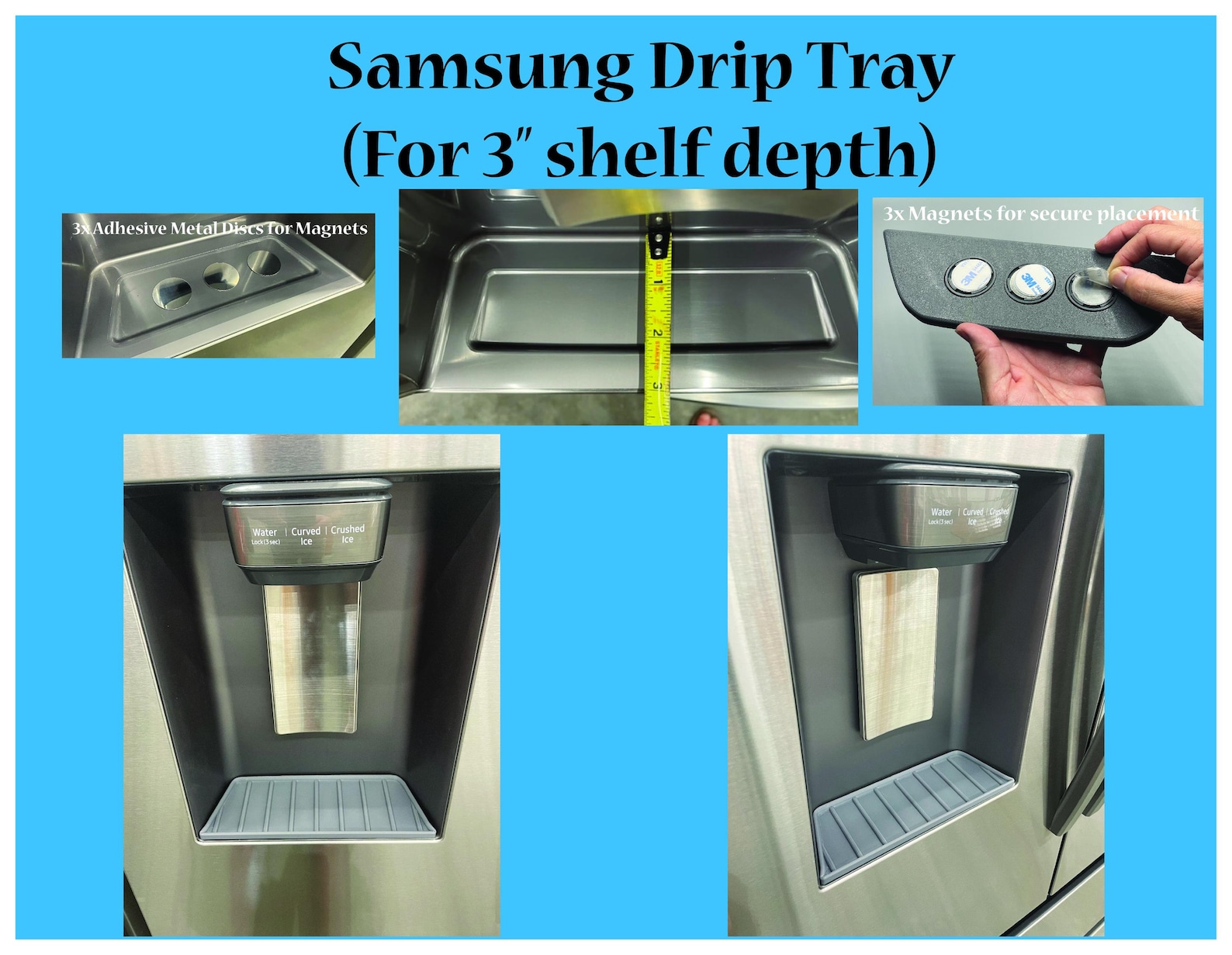 Custom Exact Fit Drip Tray Catchers for Select Samsung Refrigerators - Etsy