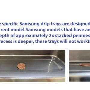 Custom Exact Fit Drip Tray Catchers for Select Samsung Refrigerators - Etsy