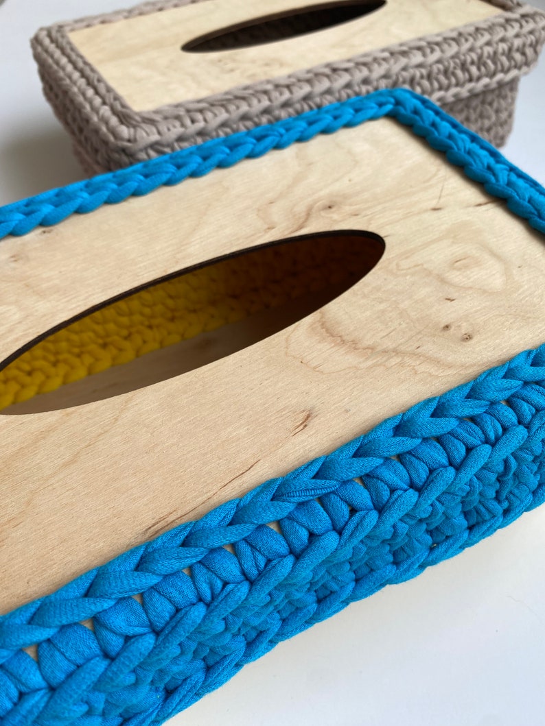 Crochet Tissue Box Cover, Napkin Holder, Table Decor, Baby Nursery ...