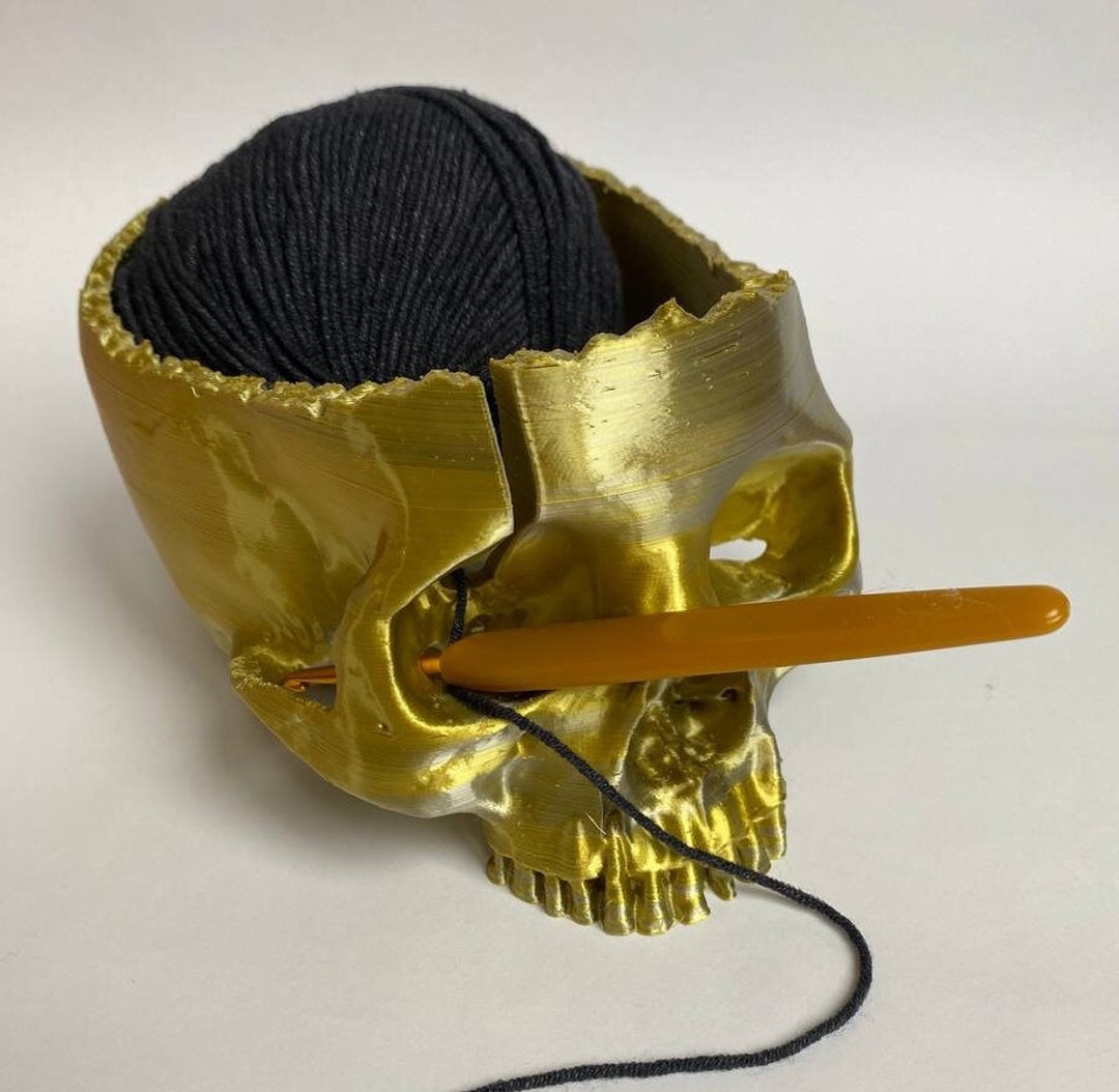 Yarn Bowl, Skull, Skeleton, Anatomy, 3d Printed, Knitting Crocheting ...