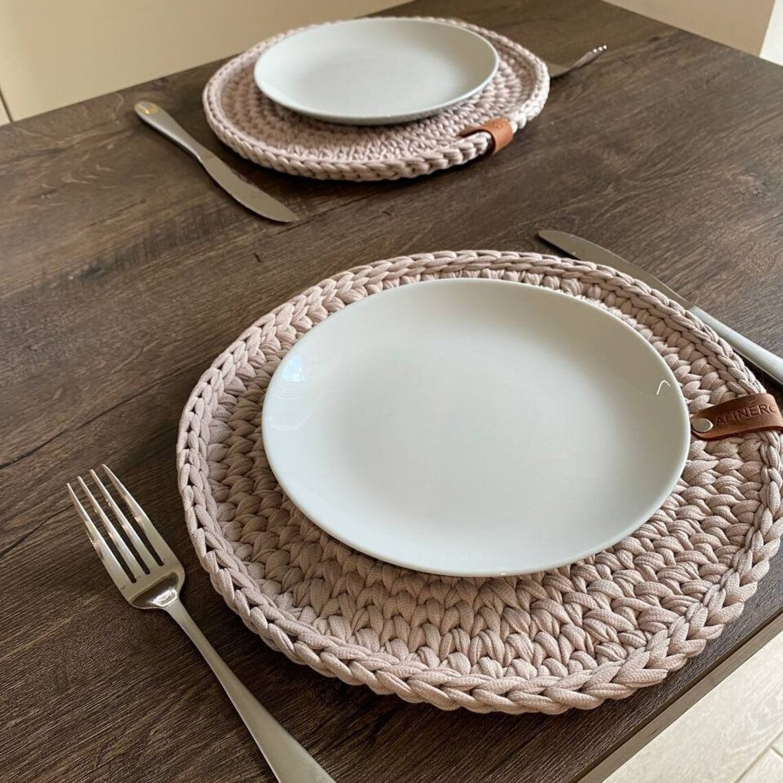 Crochet Placemat Pattern Video Tutorial Table Setting - Etsy