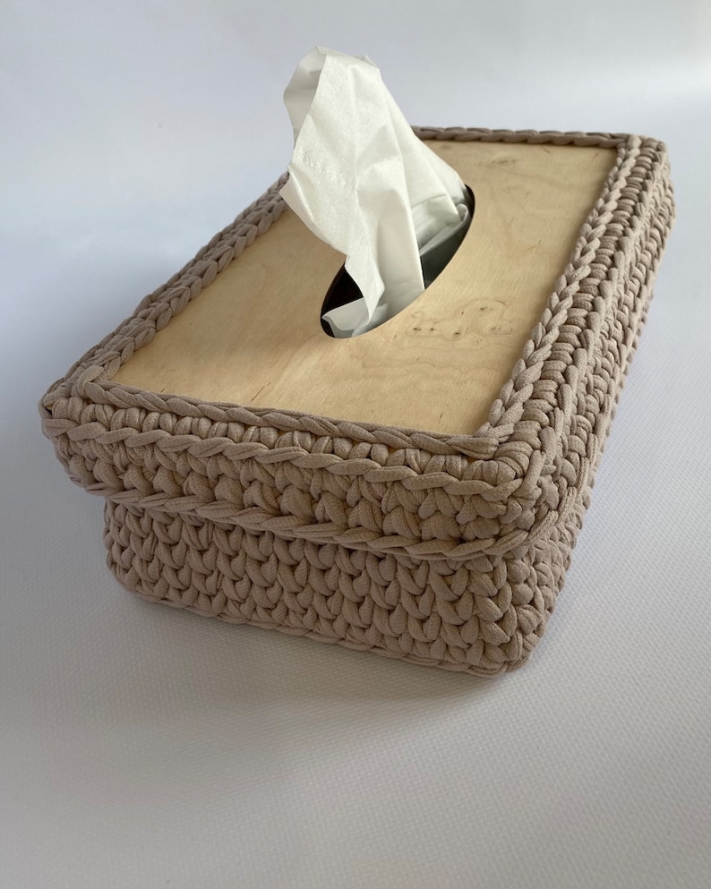 Crochet Tissue Box Cover, Napkin Holder, Table Decor, Baby Nursery ...