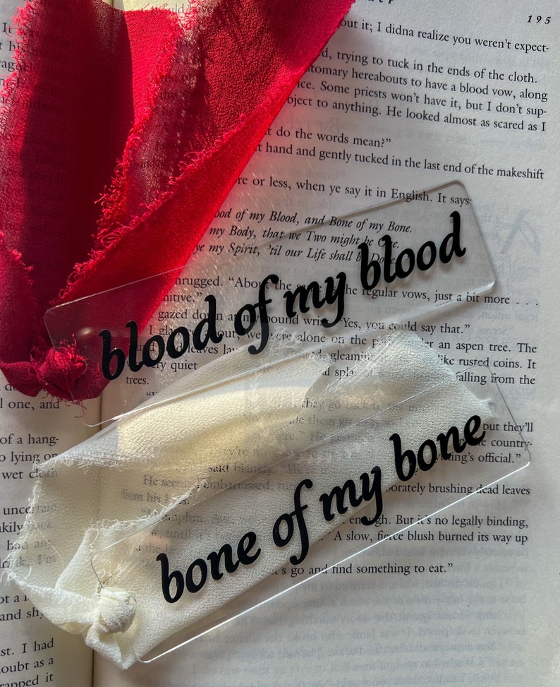 Blood of My Blood Acrylic Bookmark With Chiffon Ribbon - Etsy