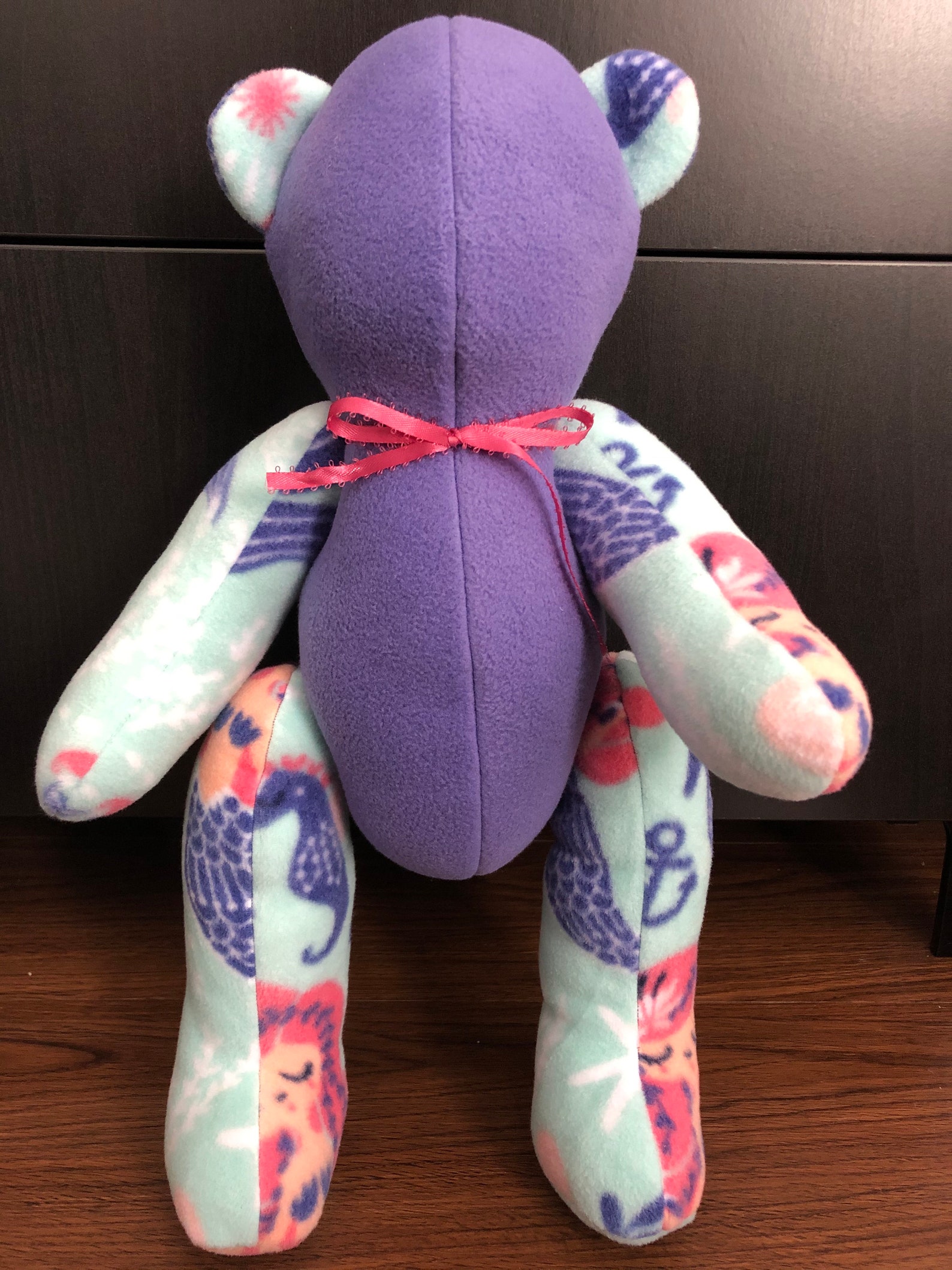 Handmade Teddy Bear, Purple Mermaid Bear, Kylie's Bears - Etsy