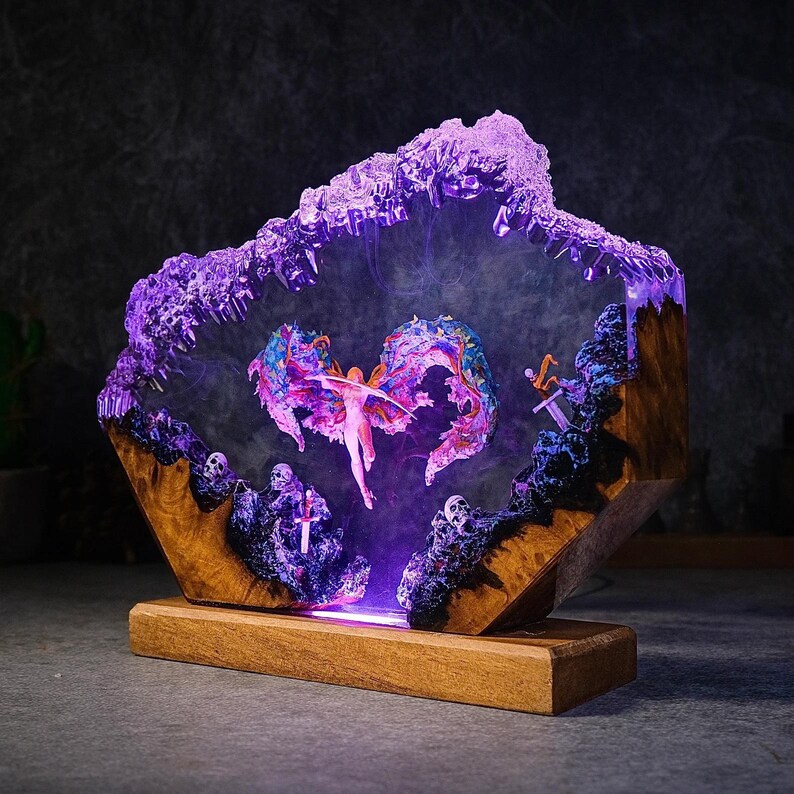 Malenia Resin Lamp – Elden Ring Goddess Form Light Box Handmade LED ...