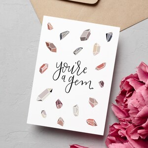 You're a Gem Card | Blank Thank You Card | Thinking of You Greeting ...