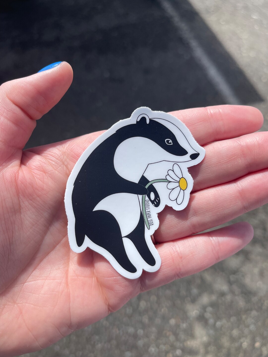Bernadette the Badger Sticker | Cute Badger Sticker | Water Bottle ...