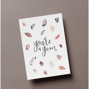 You're a Gem Card | Blank Thank You Card | Thinking of You Greeting ...