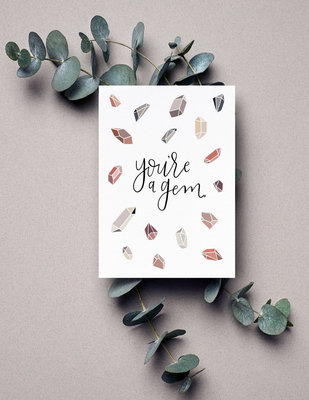You're a Gem Card | Blank Thank You Card | Thinking of You Greeting ...