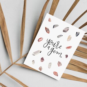 You're a Gem Card | Blank Thank You Card | Thinking of You Greeting ...