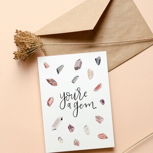 You're a Gem Card | Blank Thank You Card | Thinking of You Greeting ...