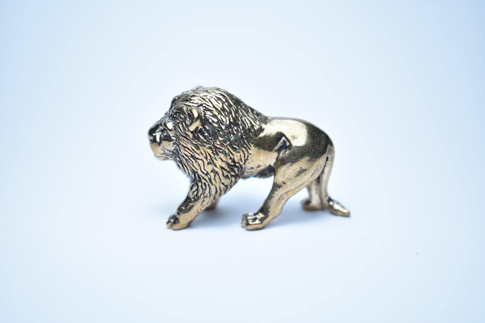 Bronze Miniature Lion Bronze Figurine Lion Collectible Figurine Netsuke ...