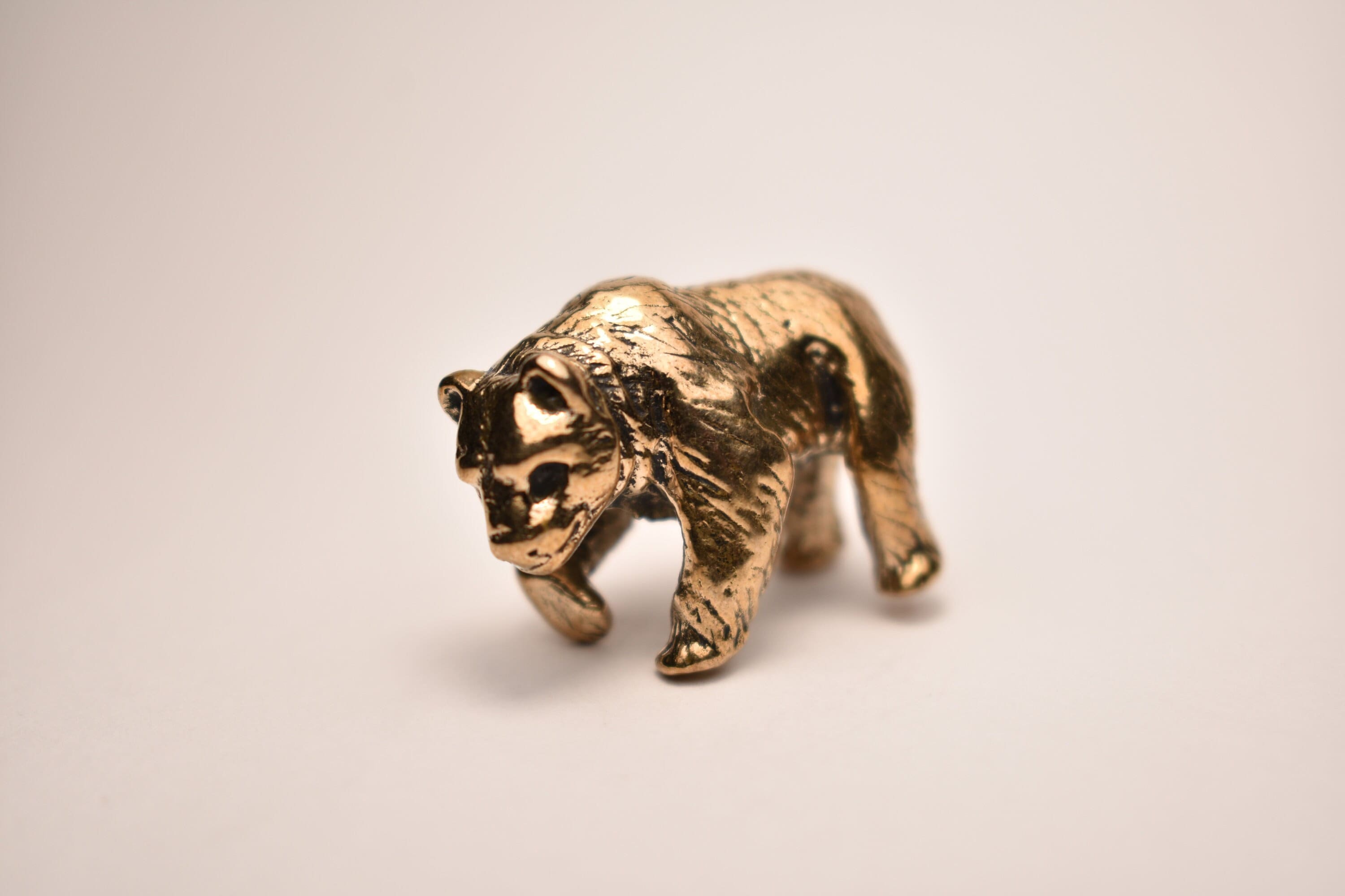 Bronze Miniature Bear Bronze Figurine Bear Collectible Bear Figurine ...