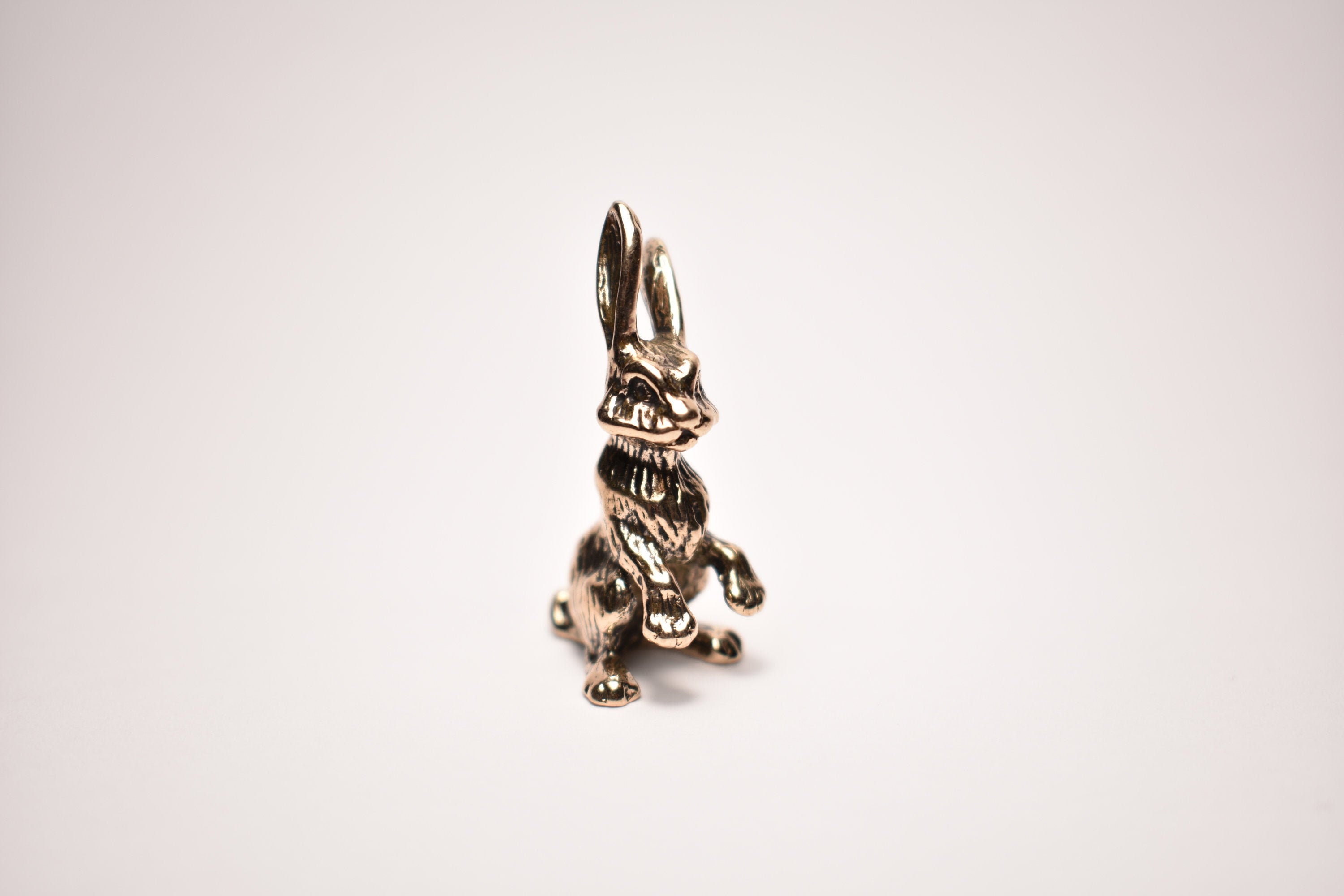 Bronze Rabbit Figurine - Bronze Miniature Rabbit - Bronze Animal ...