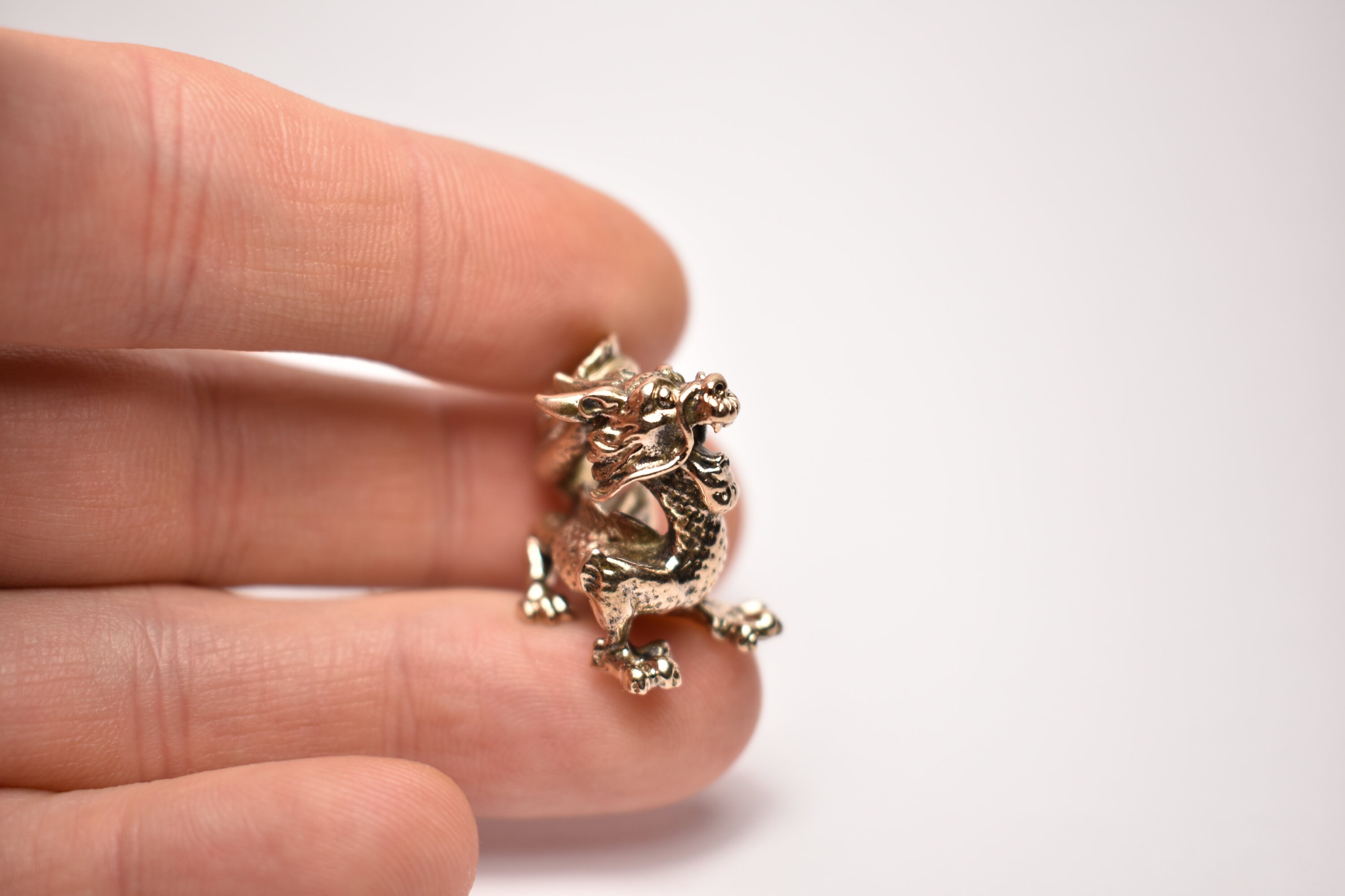 Bronze Chinese Dragon Figurine Bronze Miniature Dragon | Etsy