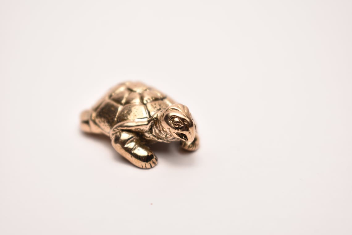 Bronze Turtle Figurine Bronze Miniature Turtle Bronze - Etsy