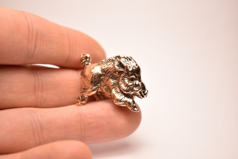 Bronze Wild Boar Figurine Bronze Miniature Wild Boar - Etsy