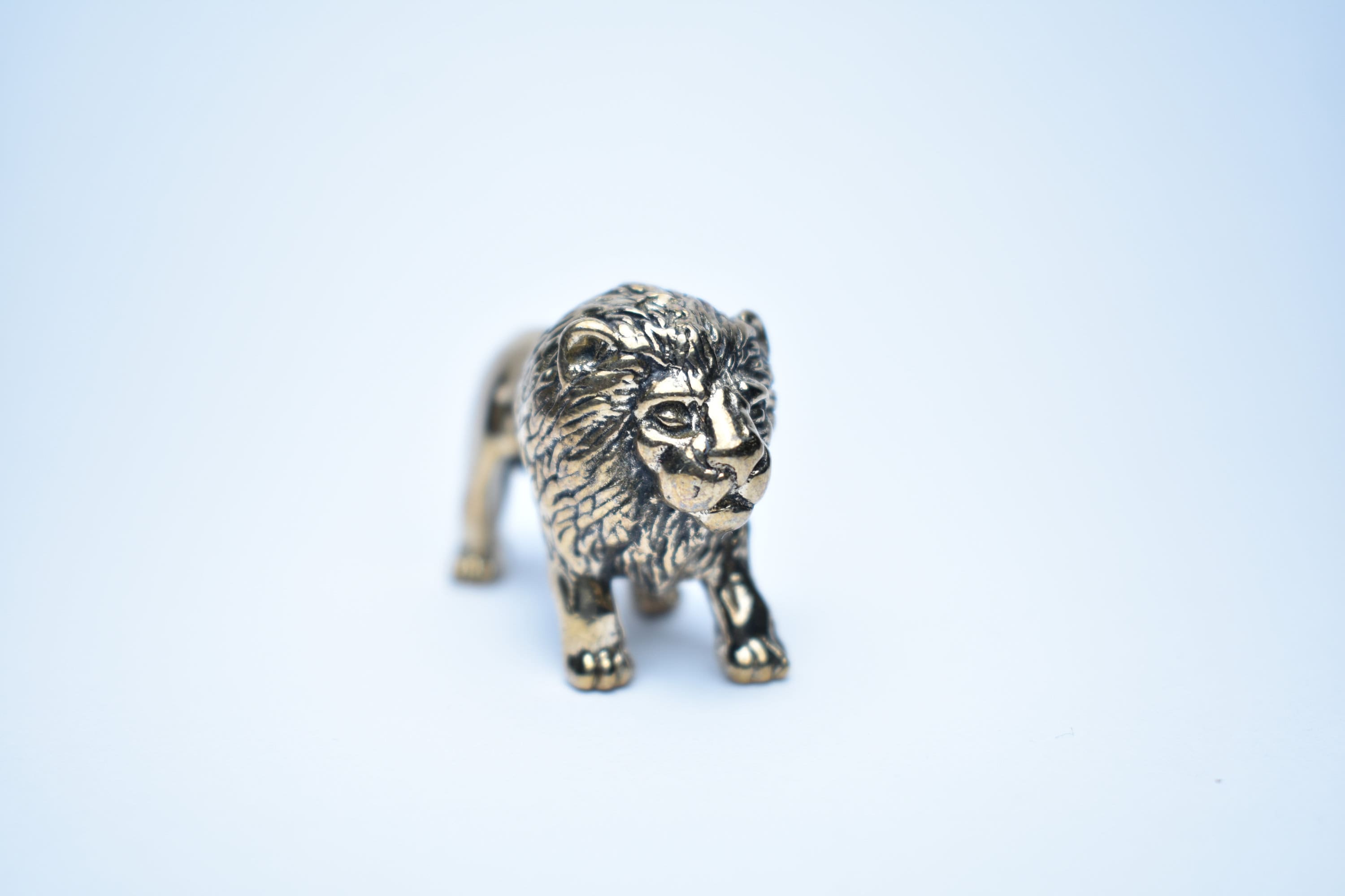Bronze Miniature Lion - Bronze Figurine Lion - Collectible Figurine ...