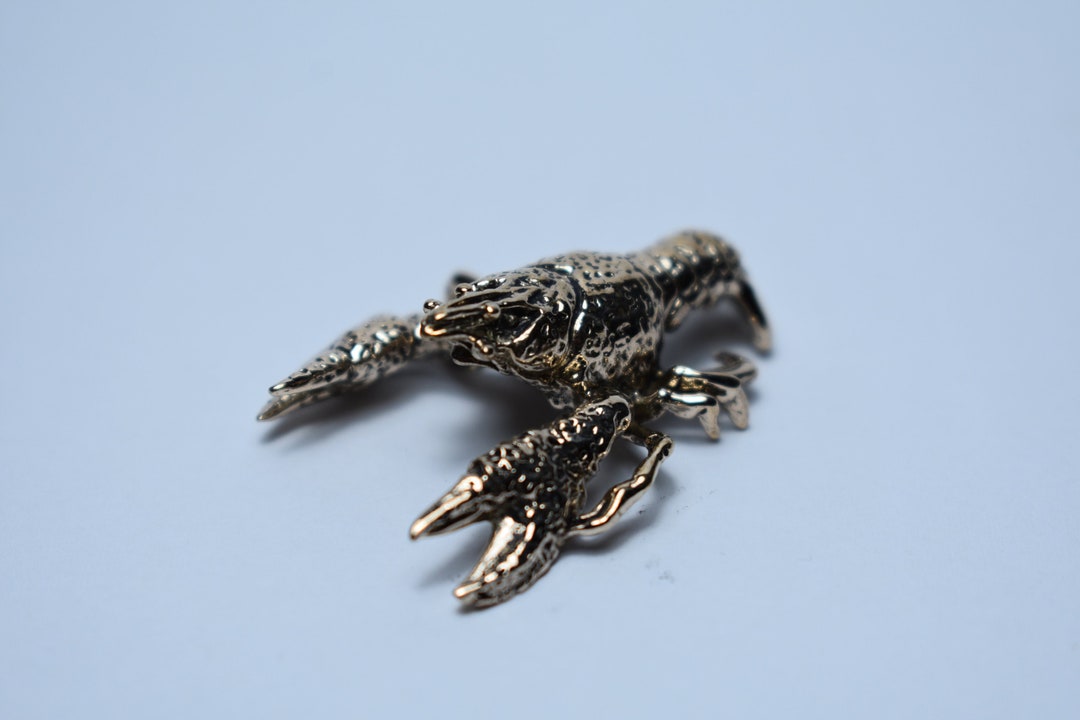 Bronze Crayfish Miniature Figurine Miniature Statuette of - Etsy
