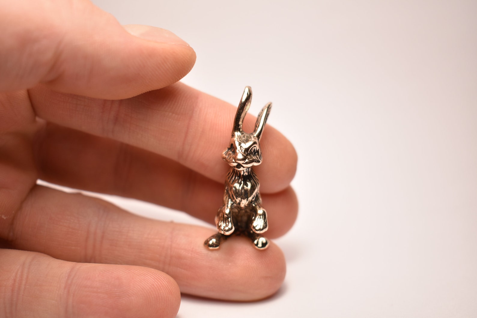 Bronze Rabbit Figurine - Bronze Miniature Rabbit - Bronze Animal ...