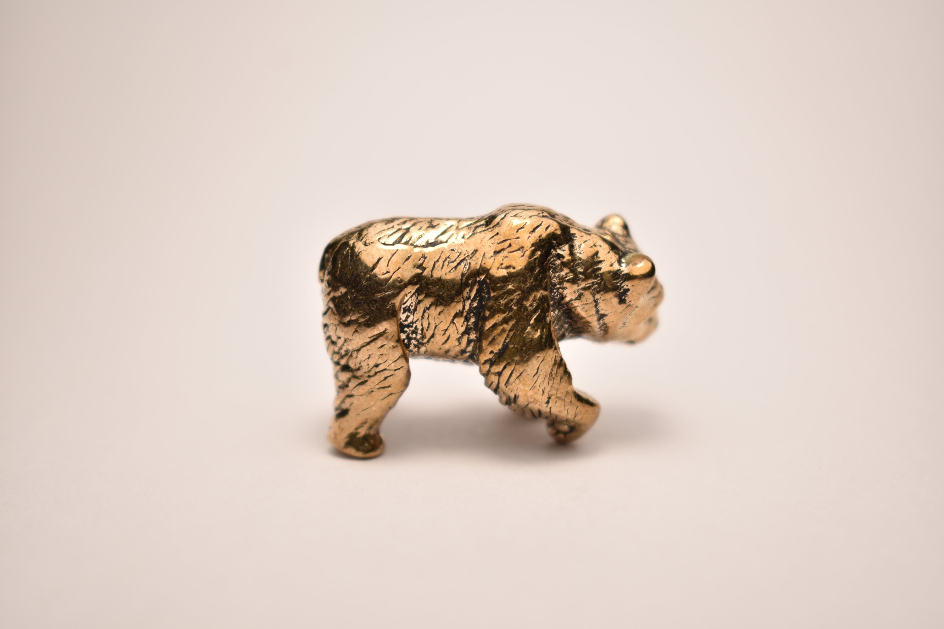 Bronze Miniature Bear - Bronze Figurine Bear - Collectible Bear ...
