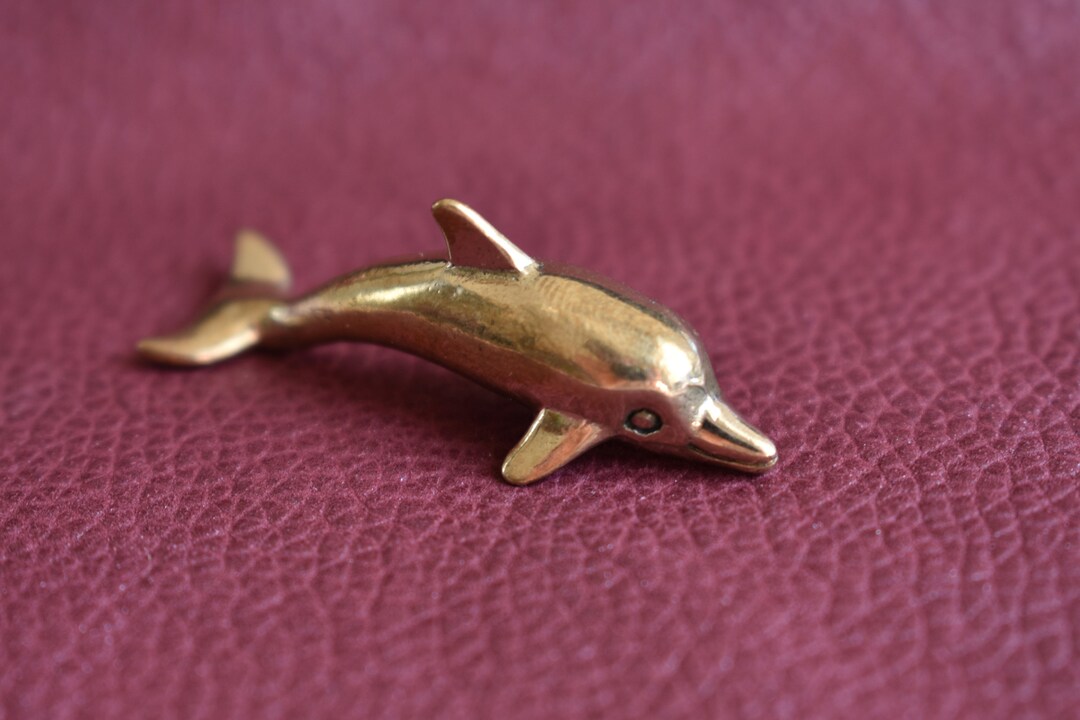 Bronze Dolphin Miniature Figurine Miniature Statuette of Bronze - Etsy