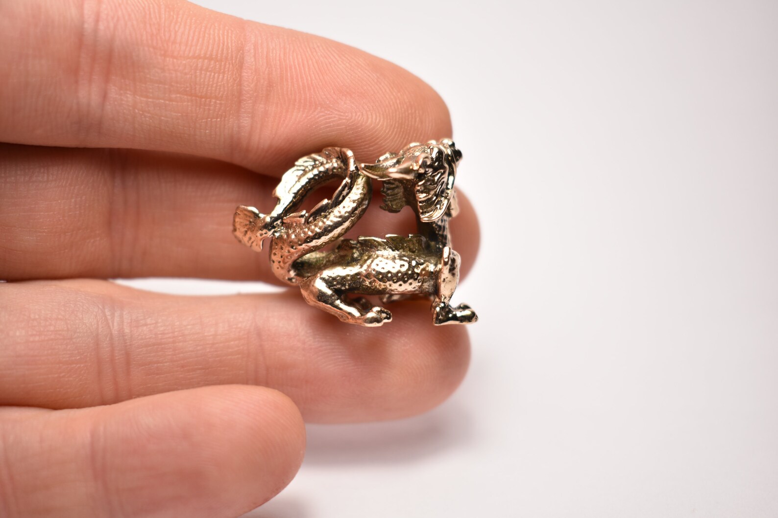 Bronze Chinese Dragon Figurine Bronze Miniature Dragon | Etsy