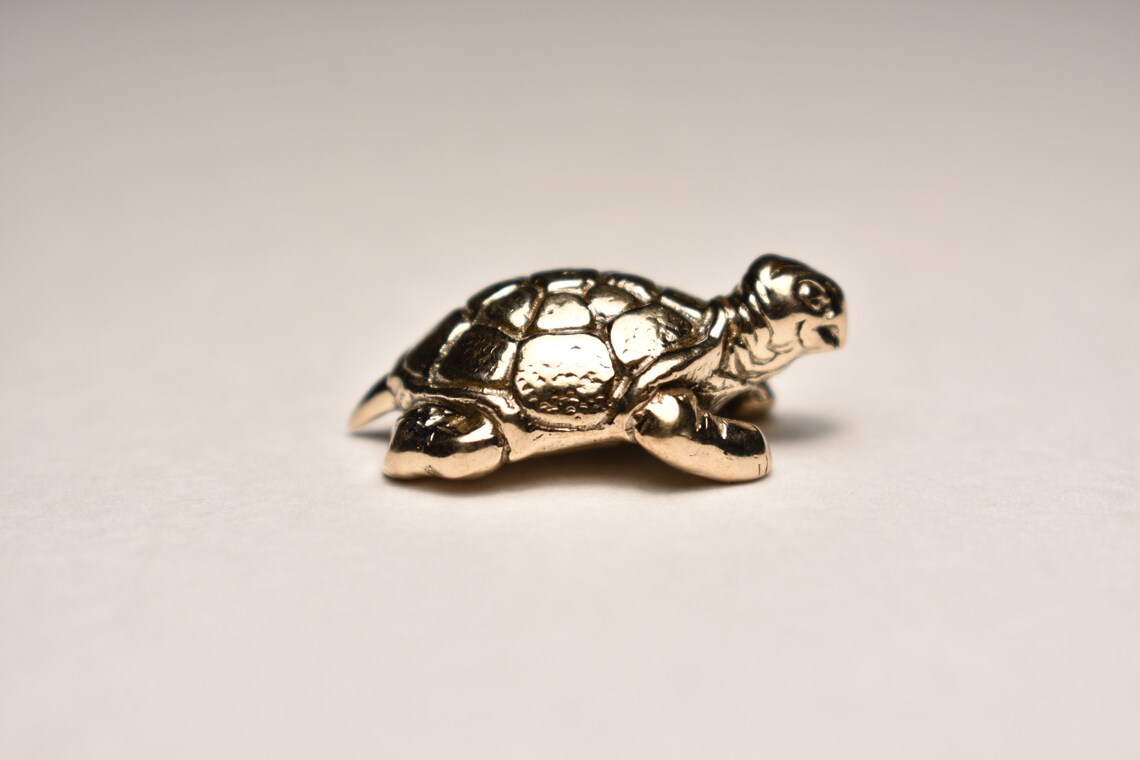 Bronze Turtle Figurine - Bronze Miniature Turtle - Bronze Animal ...
