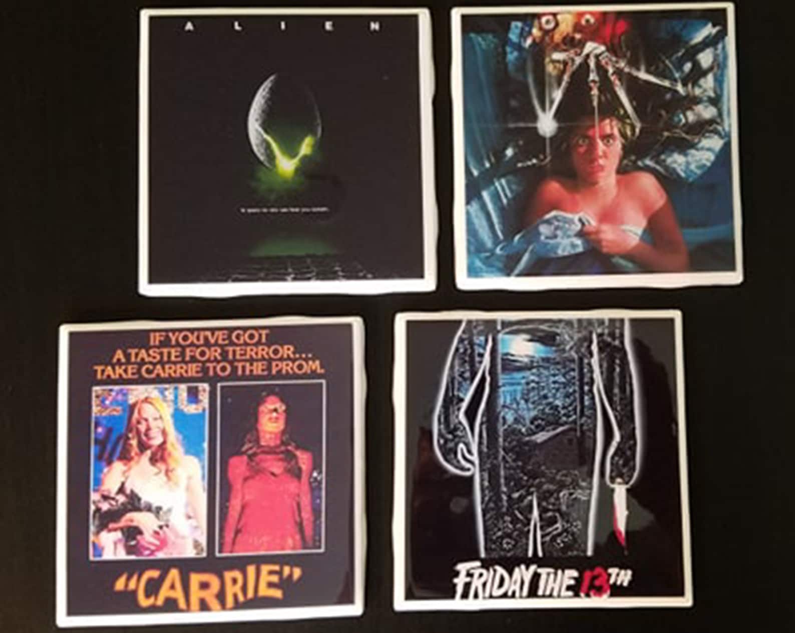 Classic Horror Movie Ceramic Coasters Set of 4 You Pick - Etsy