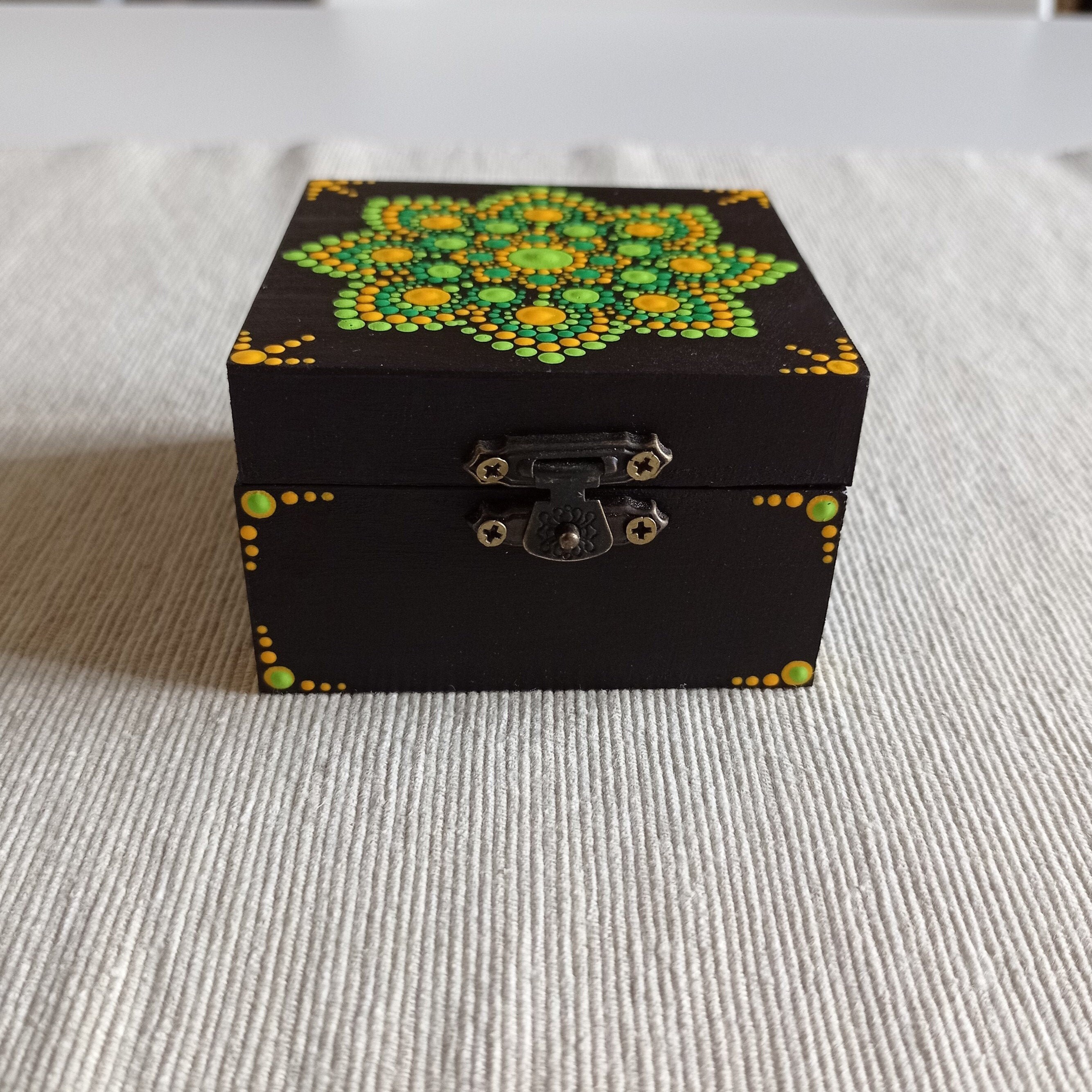 Dot Mandala Box Wooden Container Jewelry Box Small Wooden - Etsy
