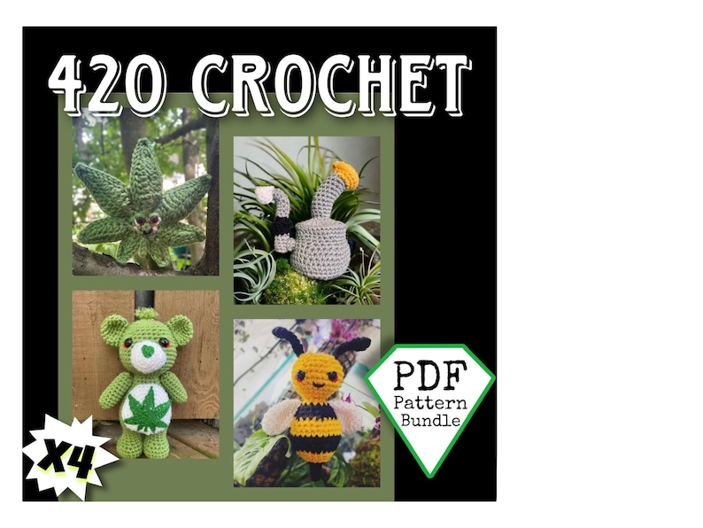 420 Crochet PDF Pattern Bundle X4 - Etsy Australia