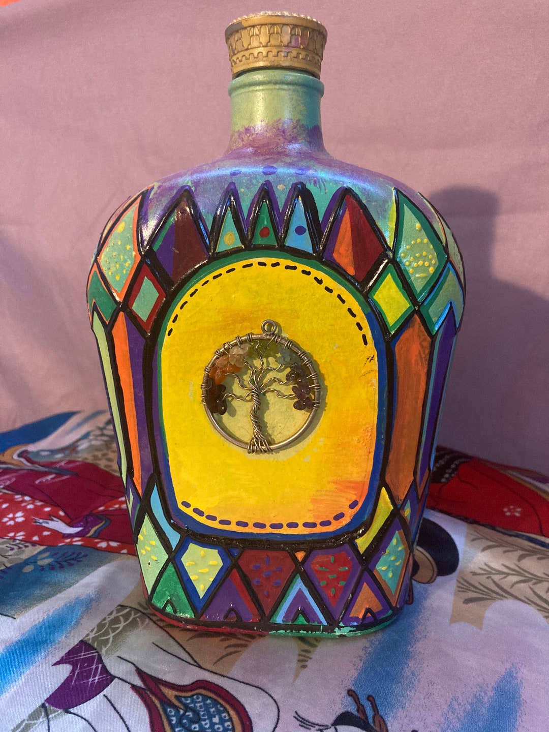 Hand Painted Crown Royal Bottle - Etsy