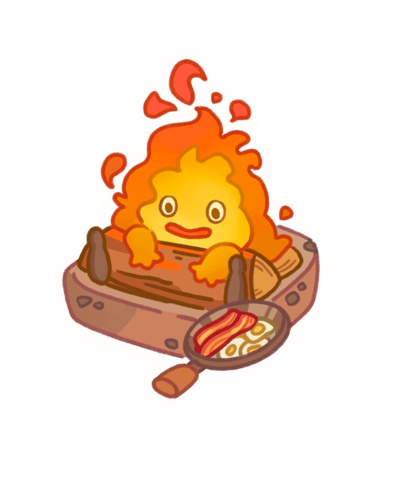 Calcifer Sticker | Etsy