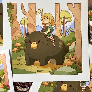 Link on a Bear Print - Etsy